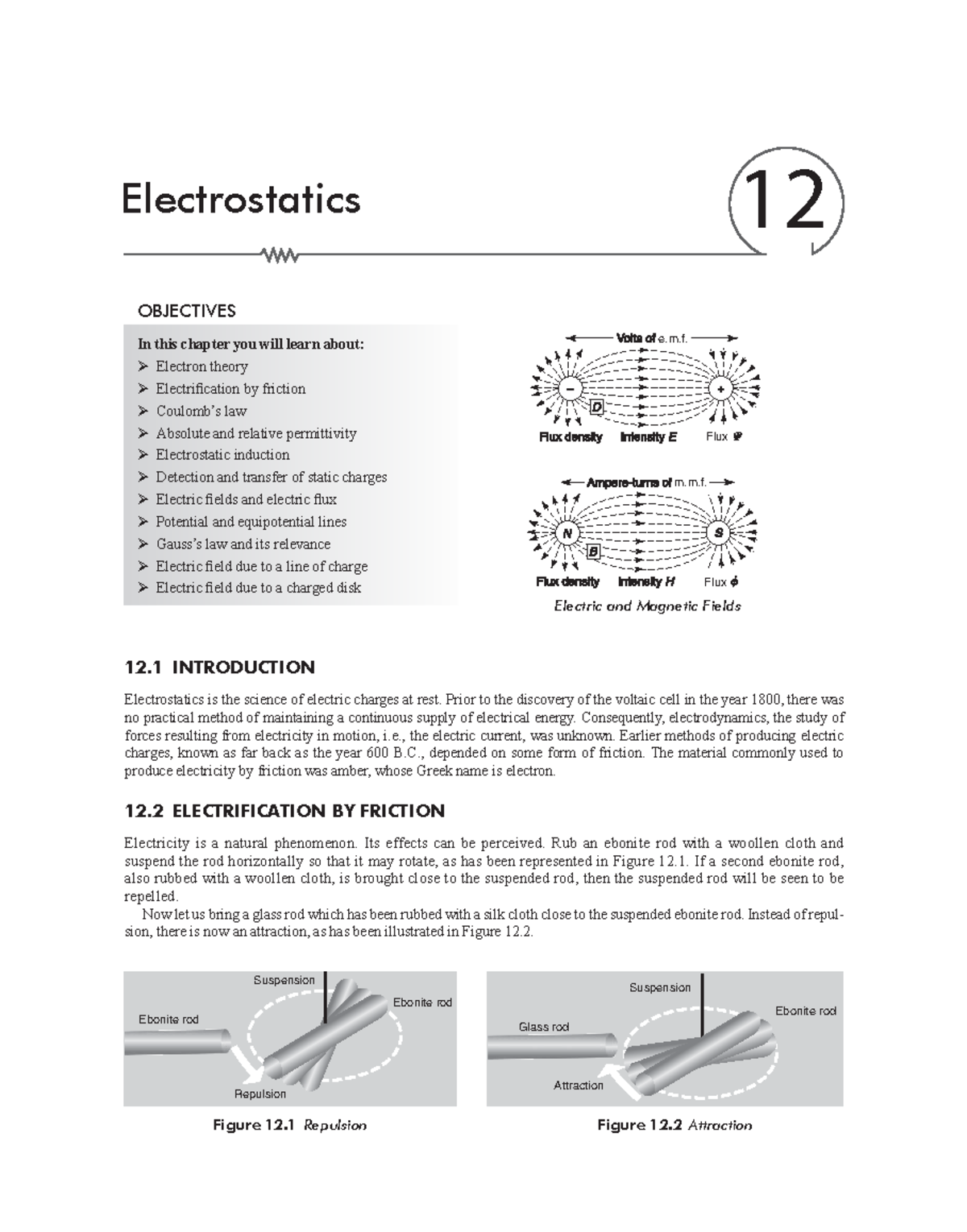 Module 12 - Notes - Electrostatics 12 OBJECTIVES In this chapter you ...