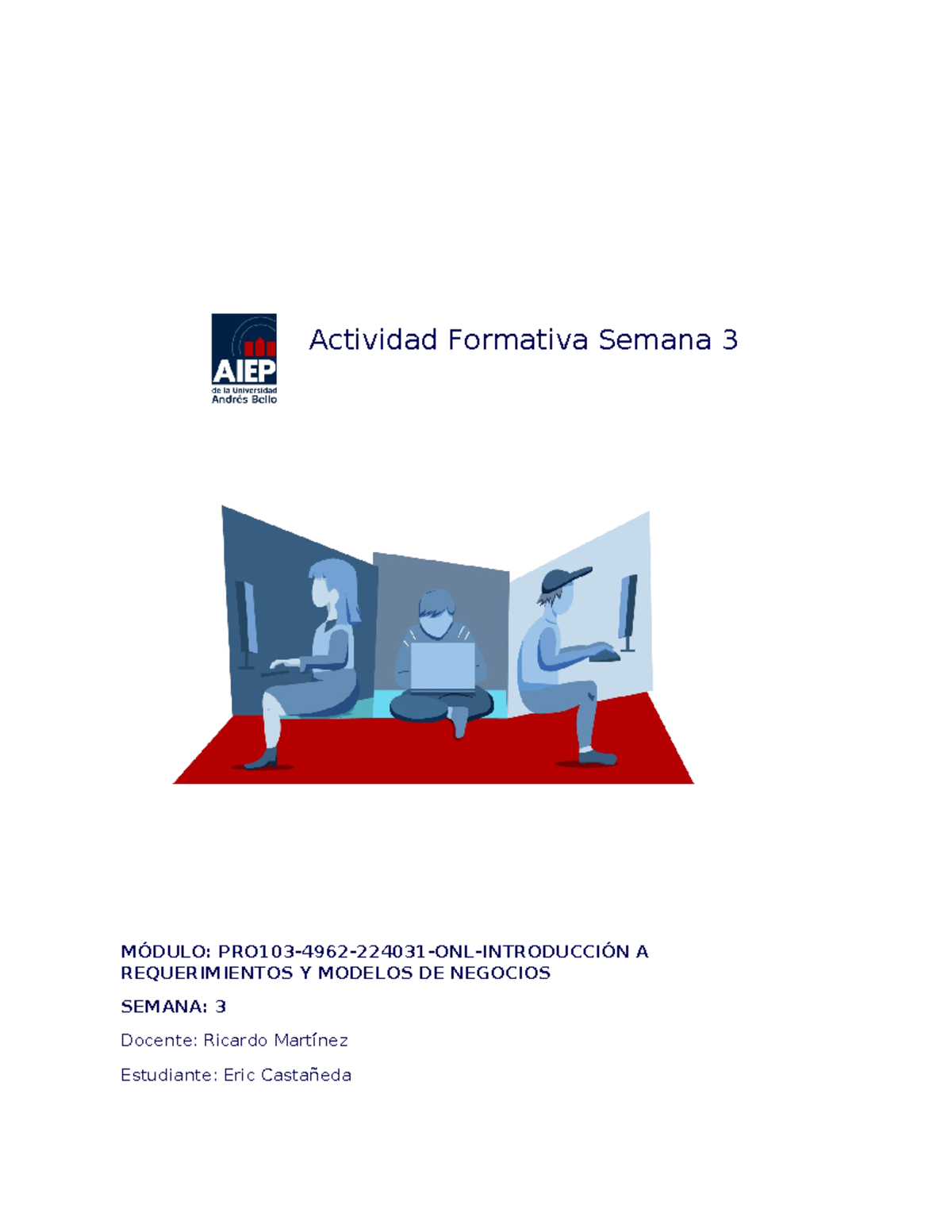 Plantilla Actividad Formativa 3 - Actividad Formativa Semana 3 MÓDULO: - Studocu
