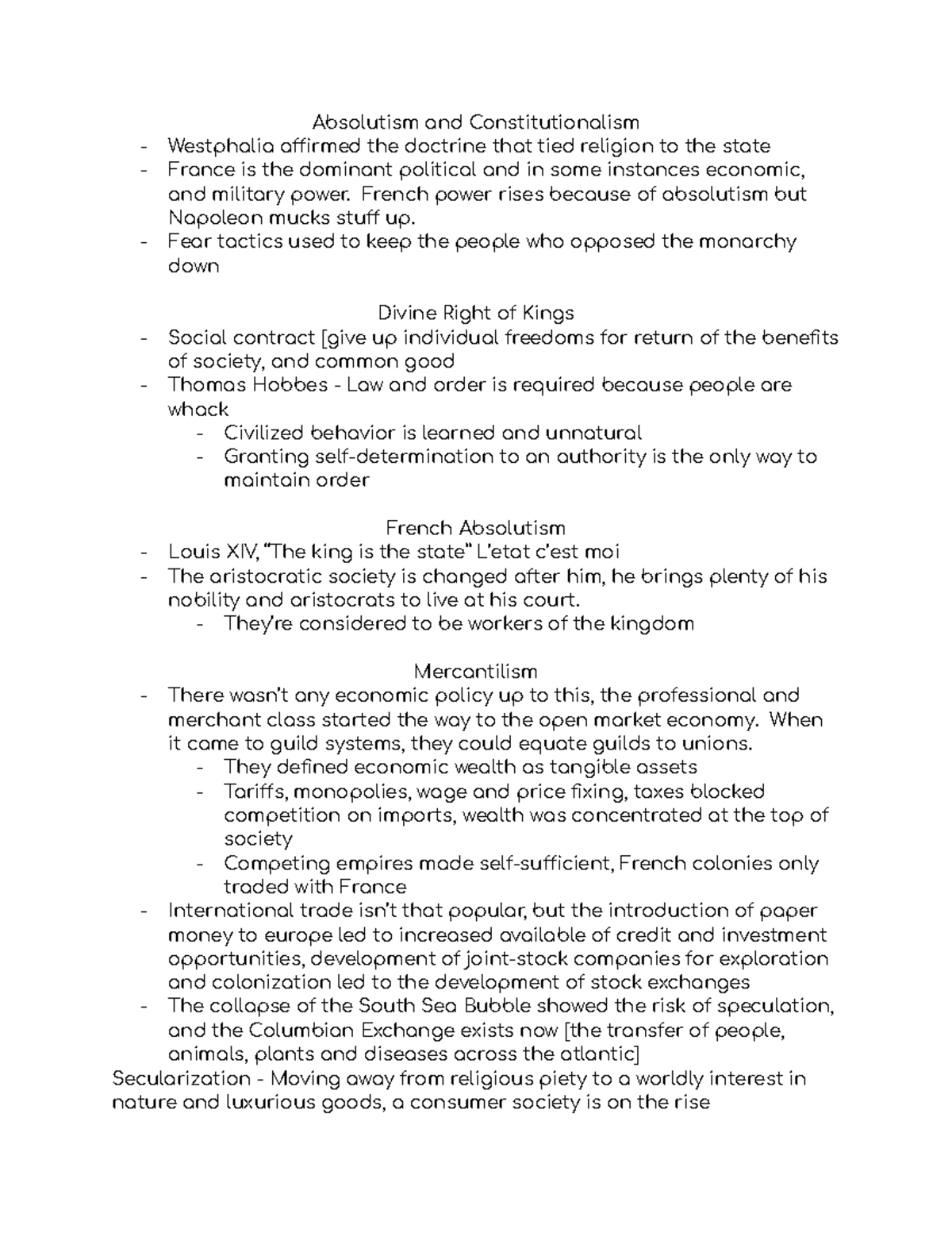 10 12 2018 - C. Pearcy - Absolutism and Constitutionalism Westphalia ...