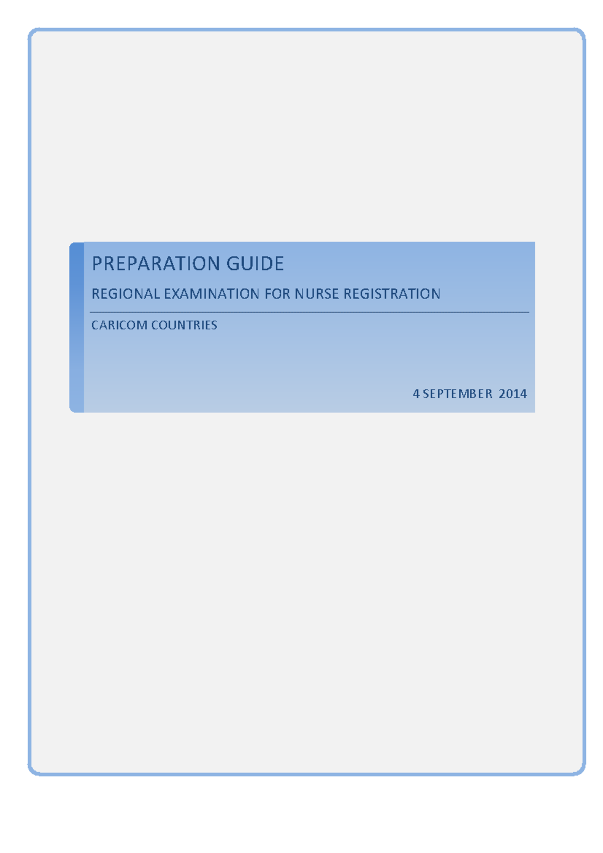 RENR Prep Guide with Sample Test 5September 2014 - PREPARATION GUIDE ...