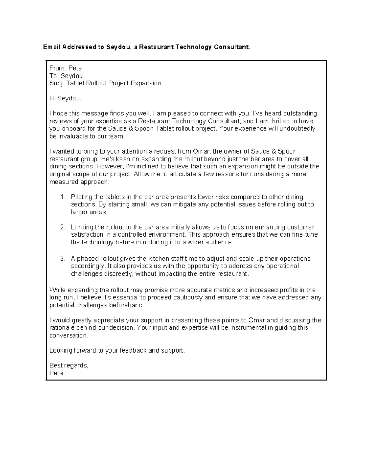 Tablet Rollout Expansion Coursera - Email Addressed to Seydou, a ...