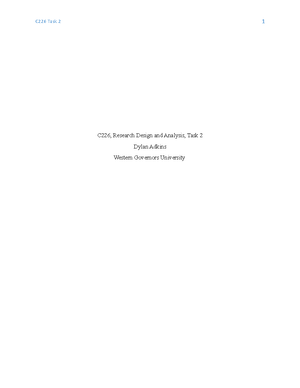 Dylan Adkins WGU Research Design and Analysis Task 1 - C226, Research ...