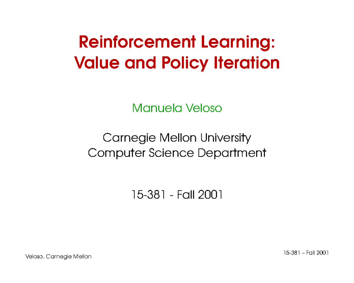 Value Policy Iteration - Reinforcement Learning: Value and Policy ...