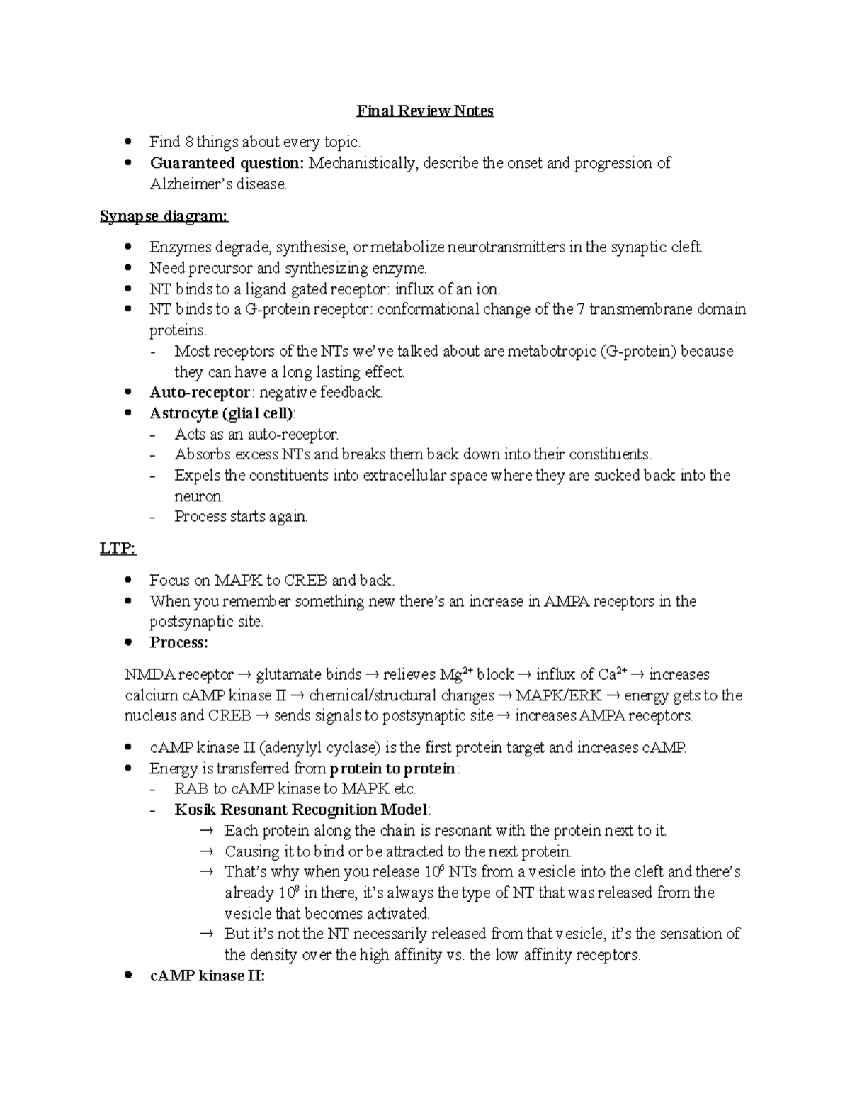 Final Exam Review Notes - Final Review Notes Find 8 things about every ...