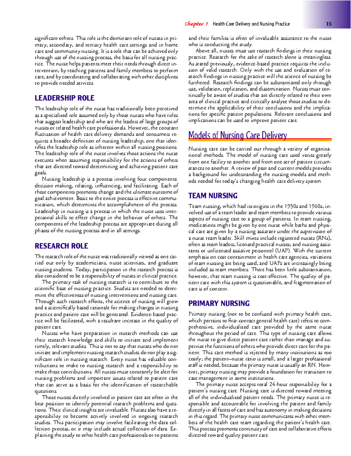 Textbook of medical surgical nursing-5 Lecture Notes - significant ...