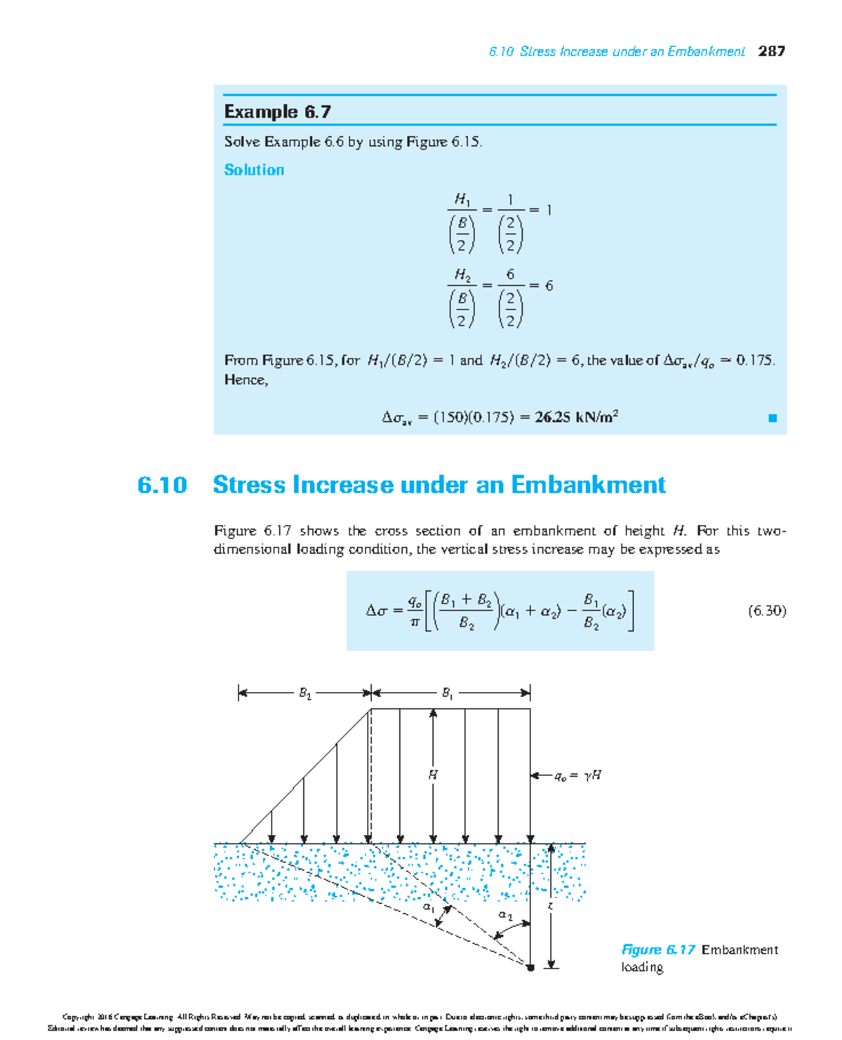 Stress under embankment-1 - 6 Stress Increase under an Embankment 287 6 ...