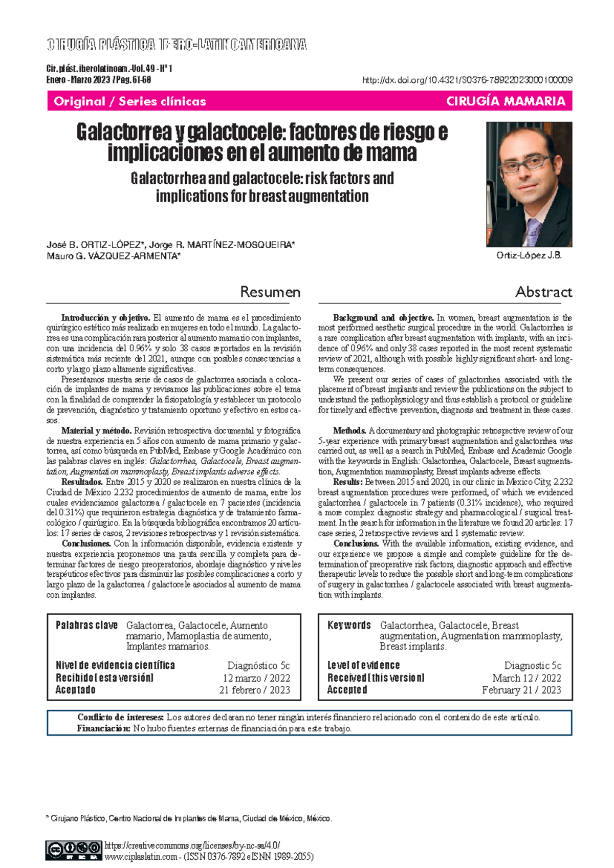 Galactorrea - Nivel de evidencia científica Diagnóstico 5c Recibido ...