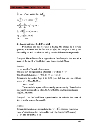 Differential Calculus 38 - r z z w r y y w r x x w r w - Studocu