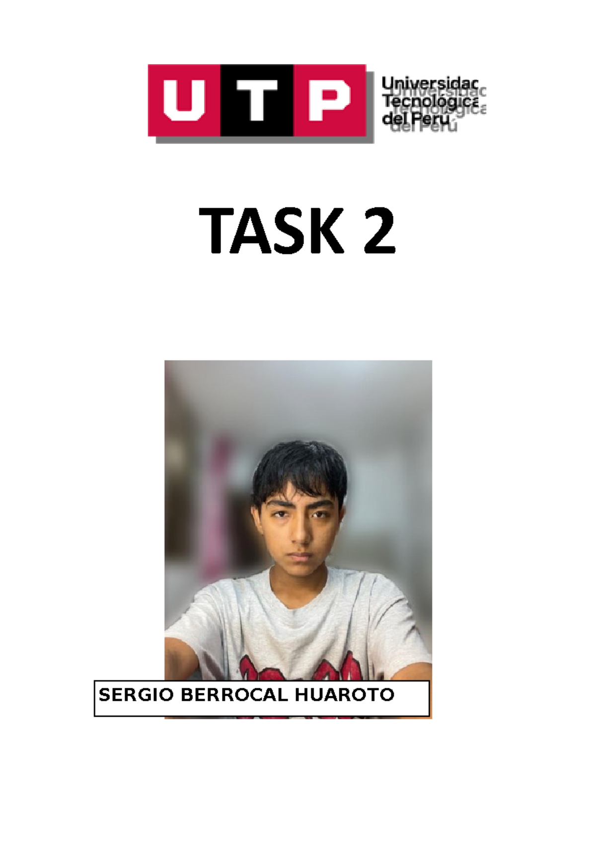 TASK 2 Sbastiandssdsd - TASK 2 SERGIO BERROCAL HUAROTO The Artist Hello ...