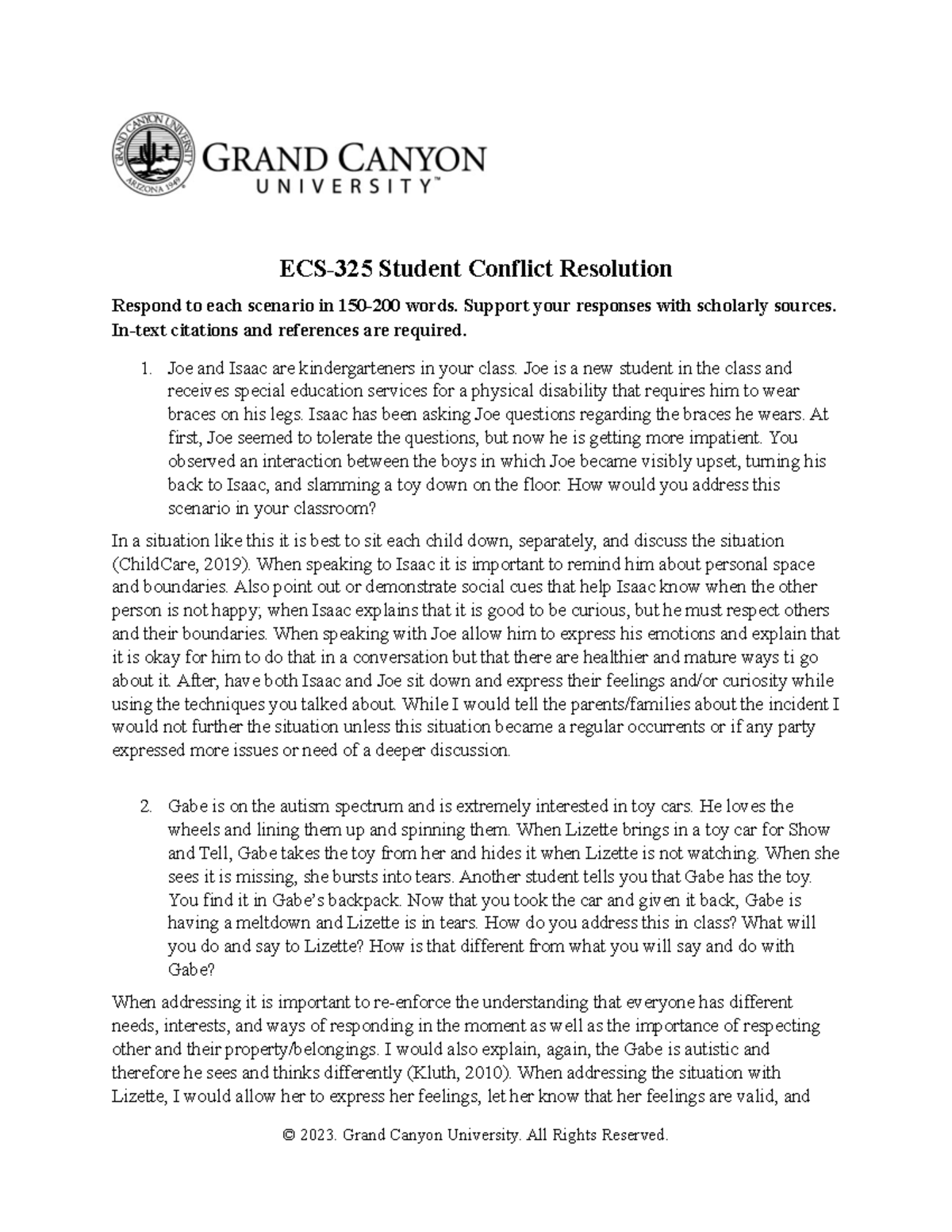 ECS-325-RS-T8-Student Conflict Resolution (1) - ECS-325 Student ...