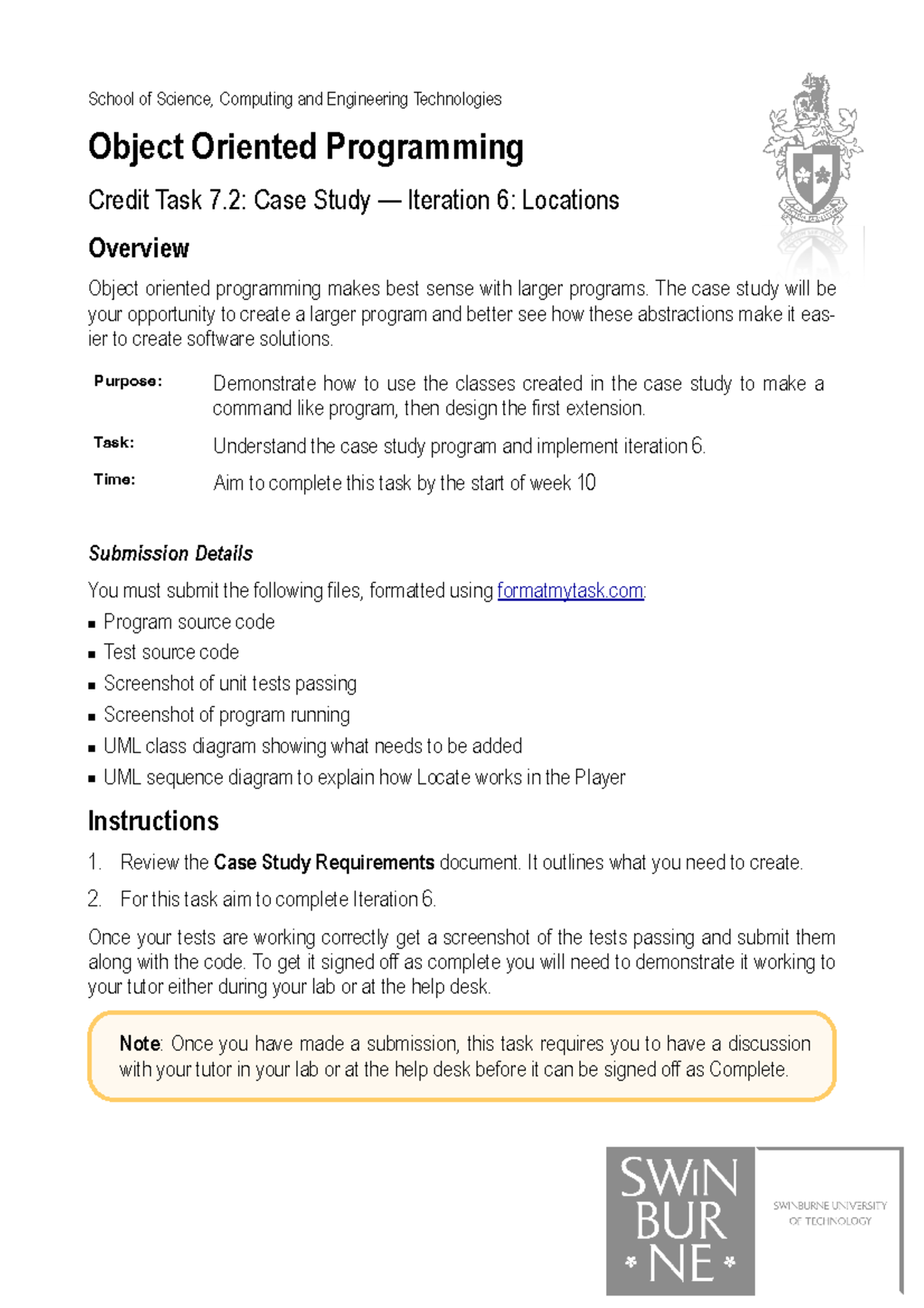 7.2C - Case Study - Iteration 6 - Locations - School of Science ...