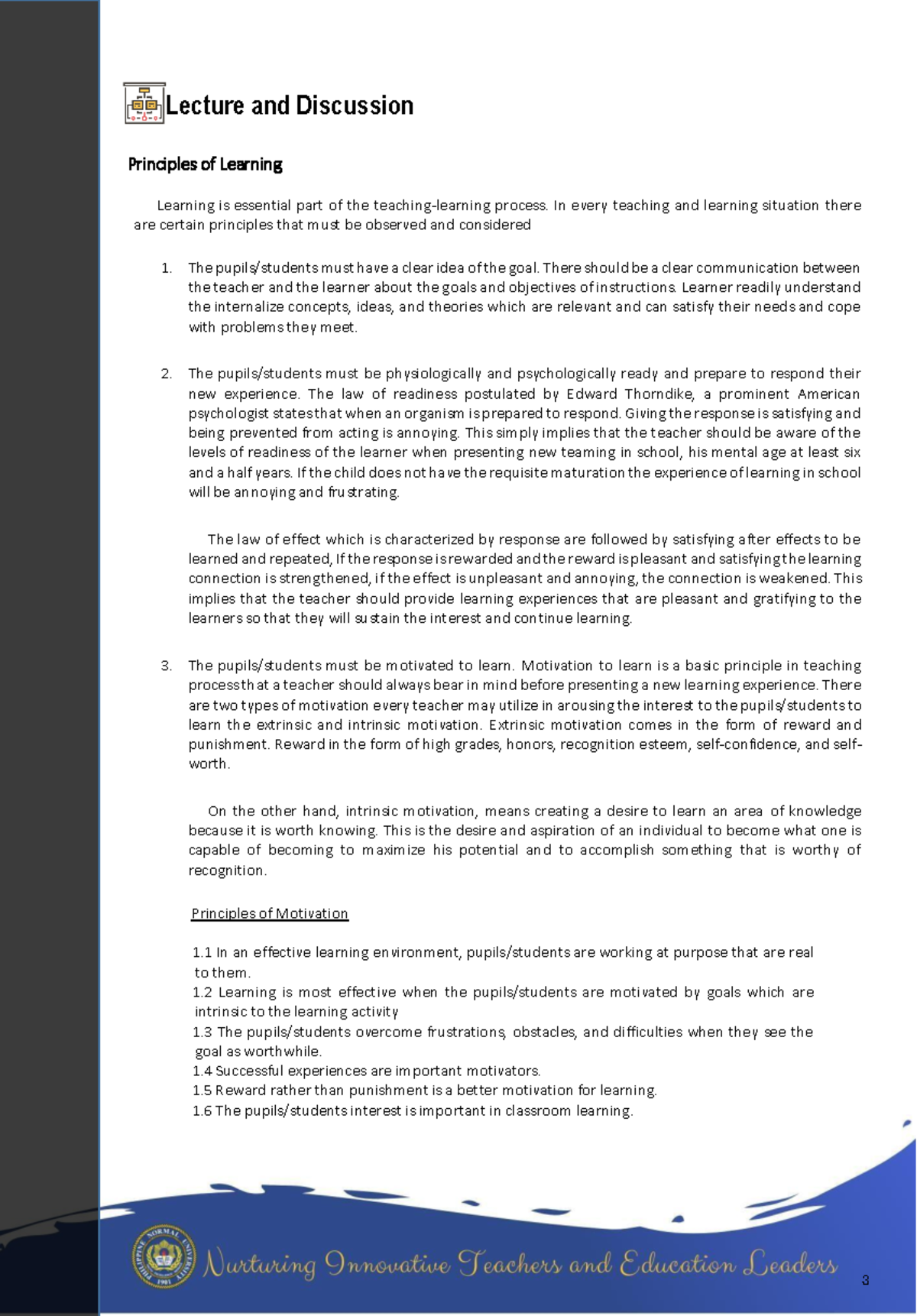 6Methods of Teaching - Lecture and Discussion Principles of Learning ...