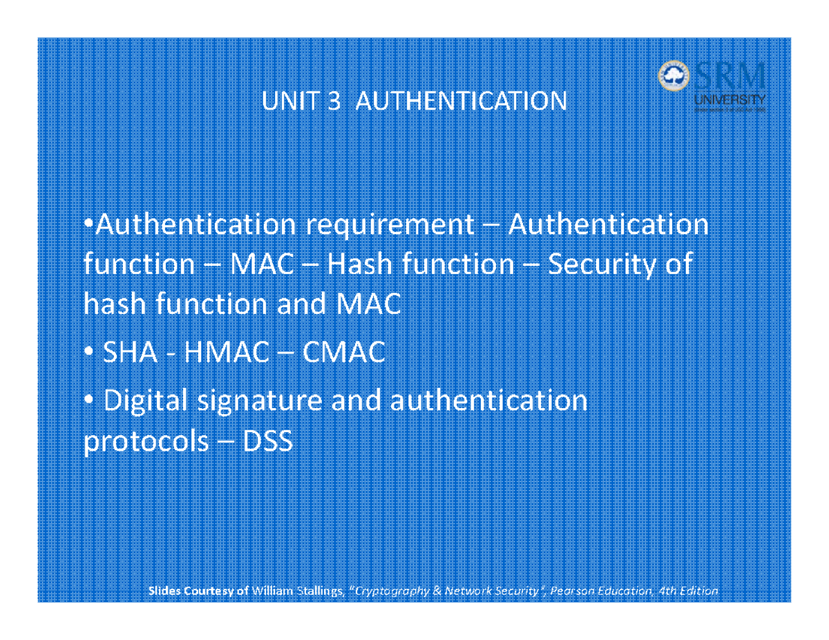 NS Unit 3 - Network security unit3 notes - UNIT 3 AUTHENTICATION ...