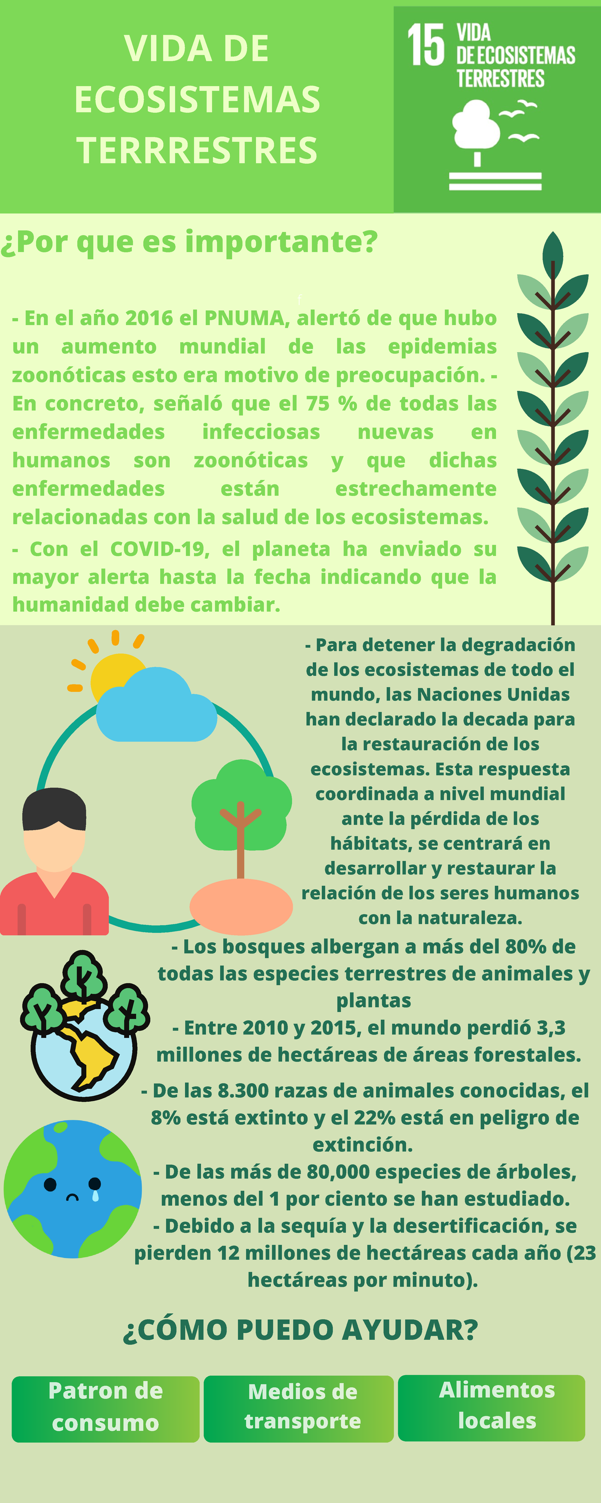 Infografía sobre el cuidado de los ecosistemas - f VIDA DE ECOSISTEMAS TERRRESTRES ¿Por que es ...