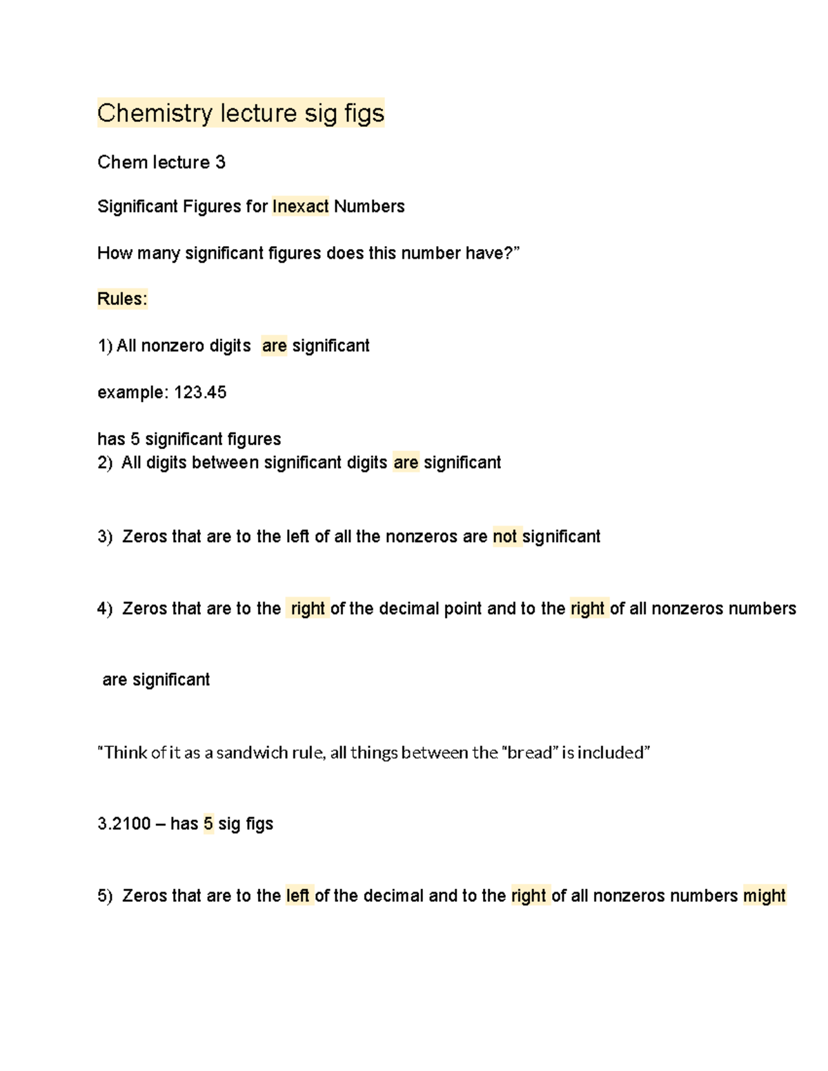 Chemistry lecture sig figs 3 - Chemistry lecture sig figs Chem lecture ...