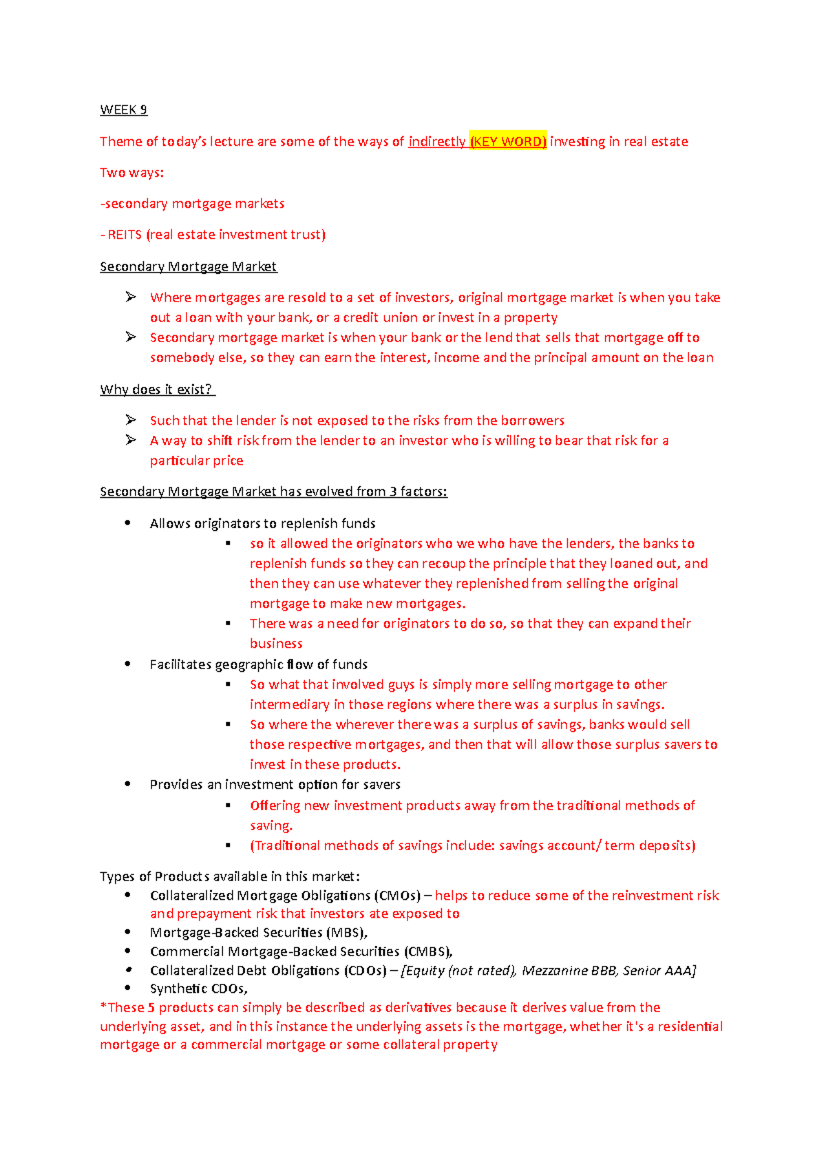 WEEK 9 Notes - WEEK 9 Theme of today’s lecture are some of the ways of ...