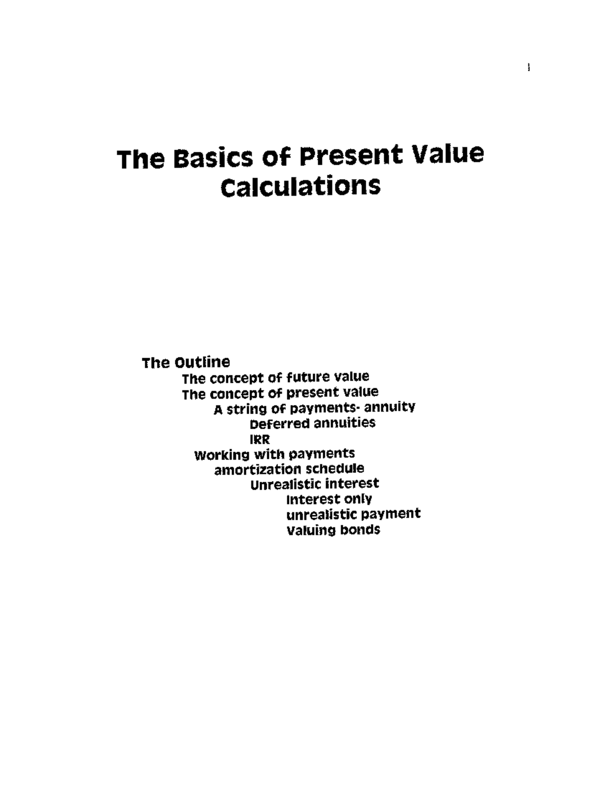 present value tutorial - BUS-A 540 - Studocu