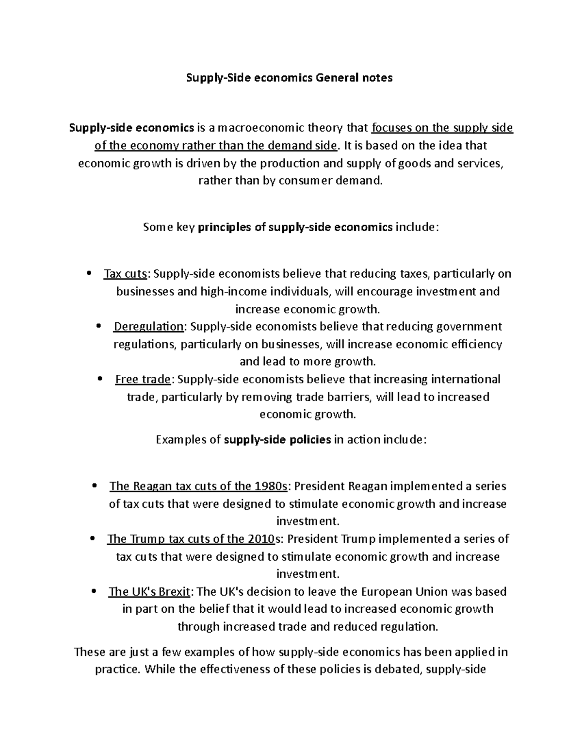 Document 83 (11) - Supply-Side Economics general overview - Supply-Side ...