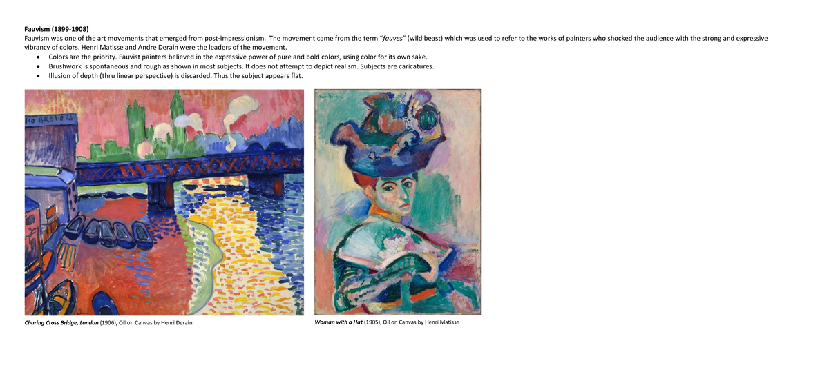 Fauvism - The movement came from the term “fauves” (wild beast) which ...