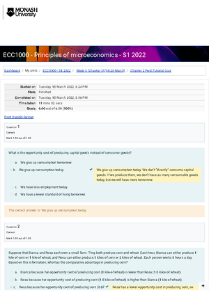 Microeconomics tutorial chapter 1 - ABBE1013 MICROECONOMICS Tutorial 1 ...