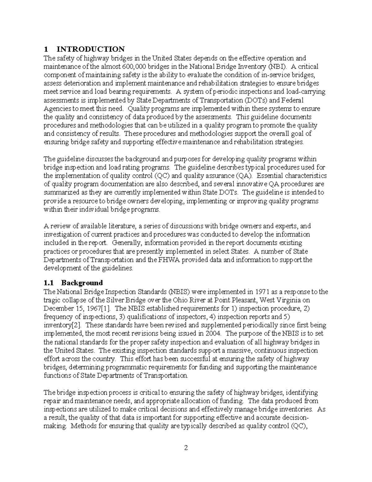 Inspection and Quality Control-1 - 1 INTRODUCTION The safety of highway ...
