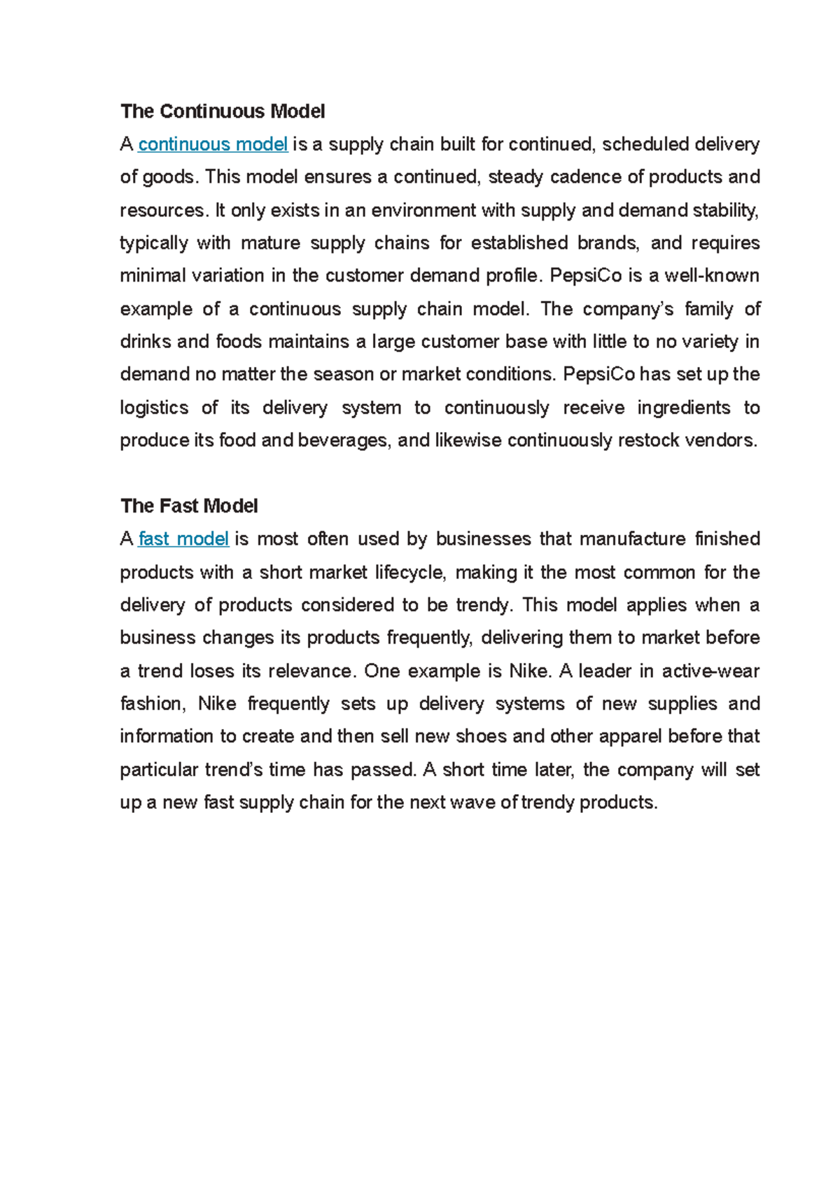 Examples OF Models - te serviran - The Continuous Model A continuous ...