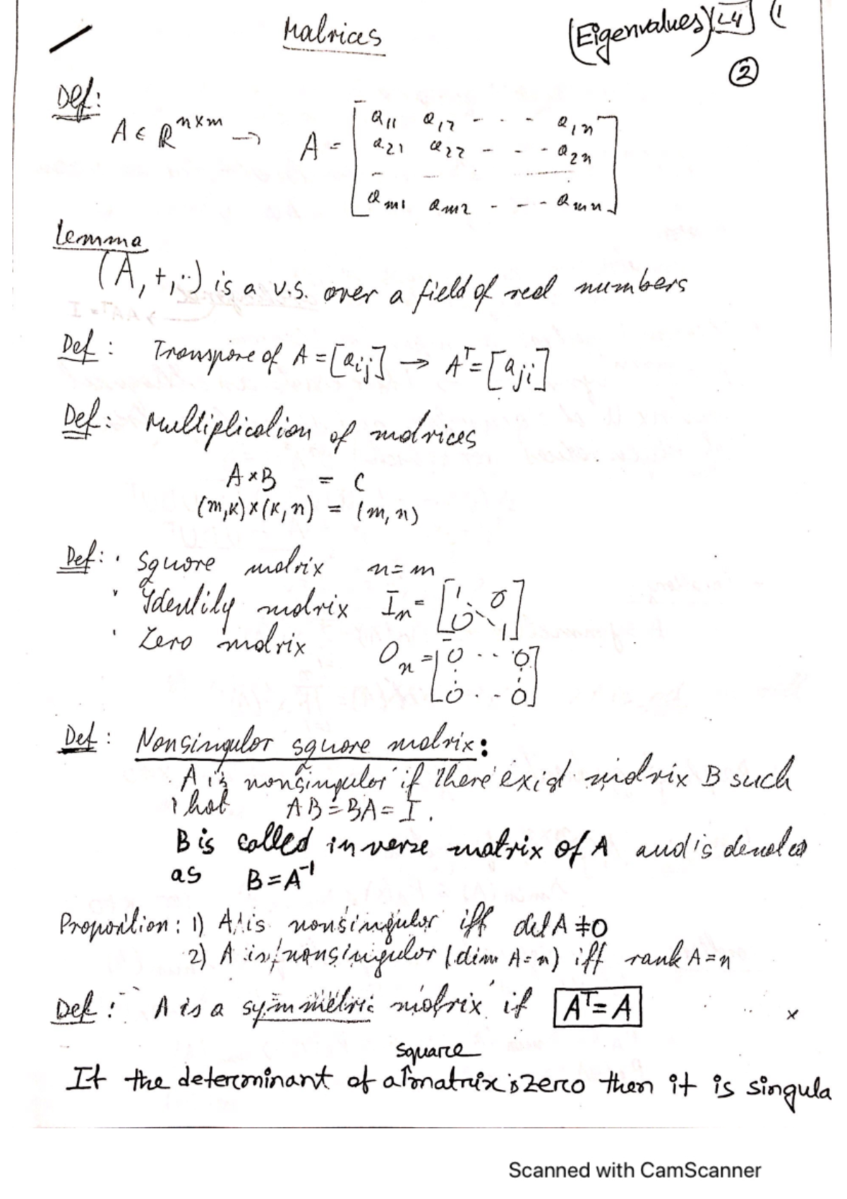 Rules of eigenvalue n eigenvector - MATH 7132 - Georgia Southern - Studocu