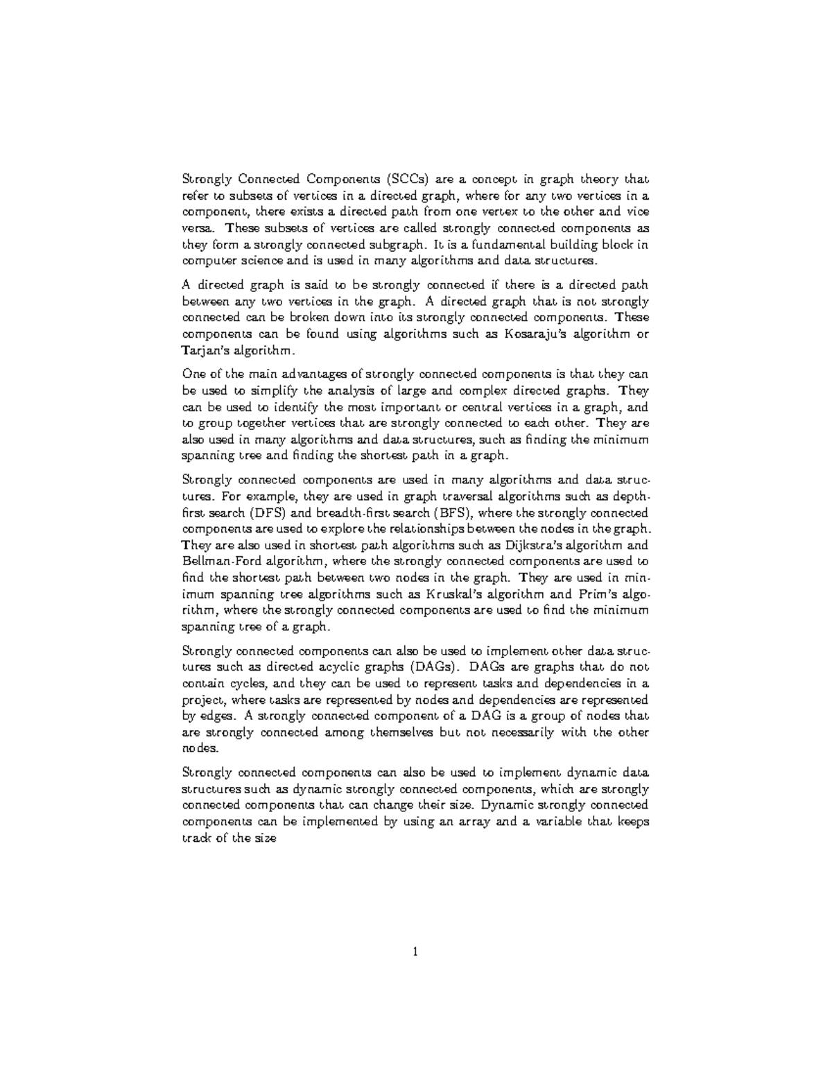 Strongly Connected Components (SCCs) - These subsets of vertices are ...