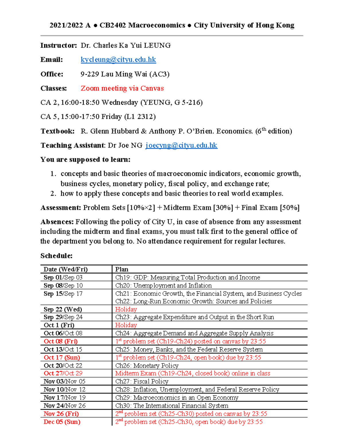 CB2402 Course Plan 2021-2022 A (for students, Charles) b - Financial ...