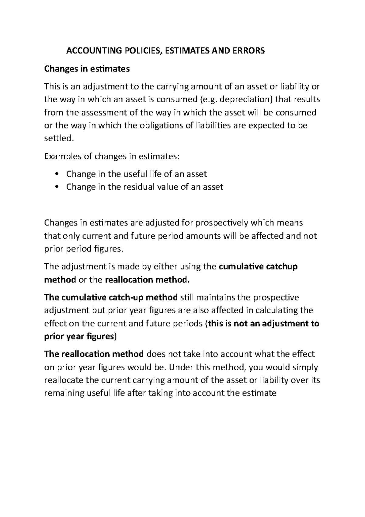 IAS 8 Accounting policies, changes in accounting estimates and errors ...