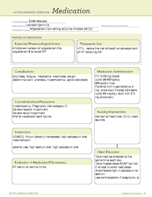 Losartan Potassium - note - ACTIVE LEARNING TEMPLATES THERAPEUTIC ...