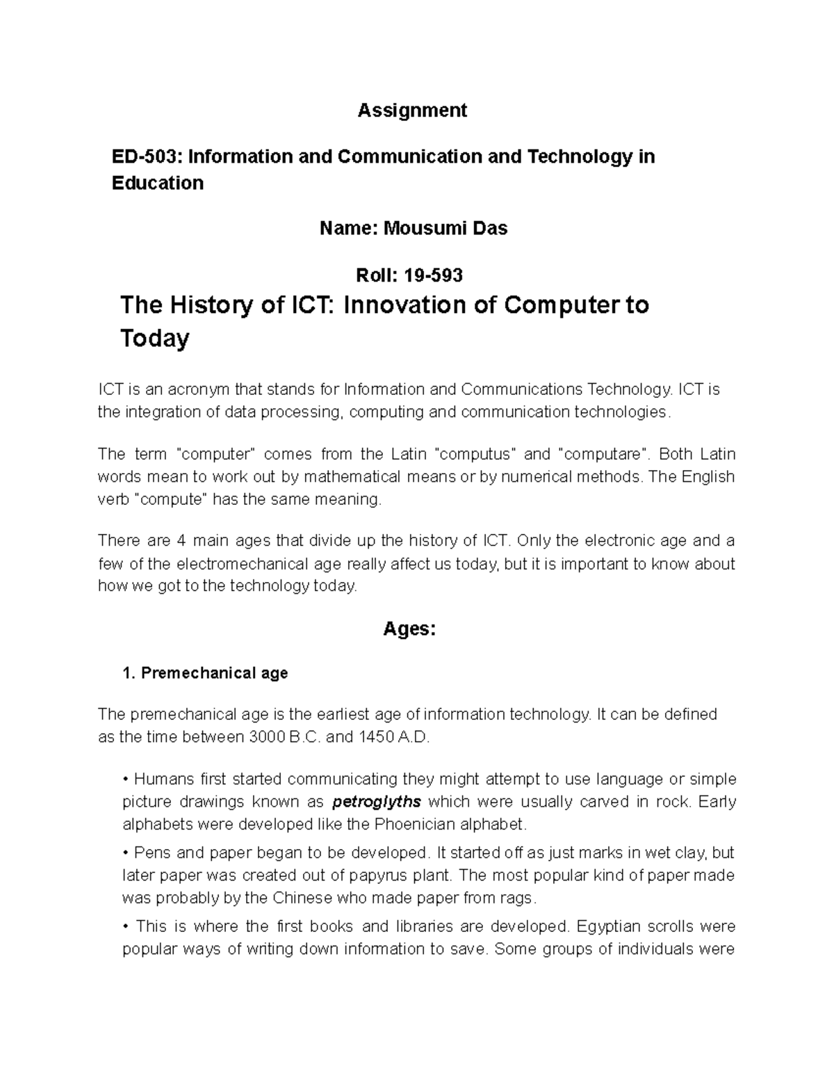 The History OF ICT - Ict in Bangladesh - Assignment ED-503: Information ...