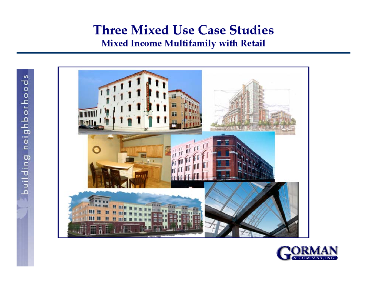 Tom capp Market Analysts - Mixed Use Case Studies - Three Mixed Use ...