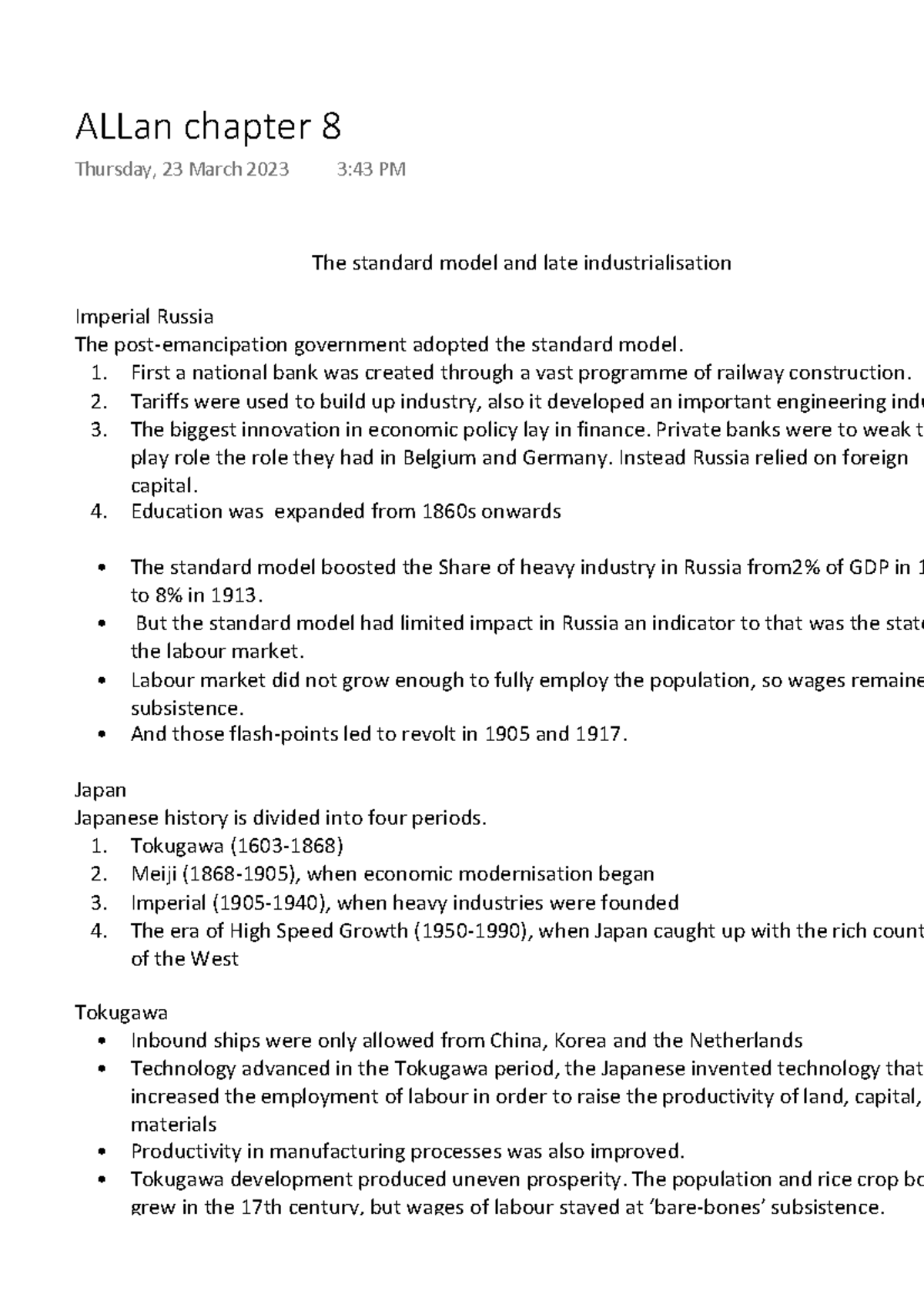 ALLan chapter 8 - Global Economic History: A Very Short Introduction ...