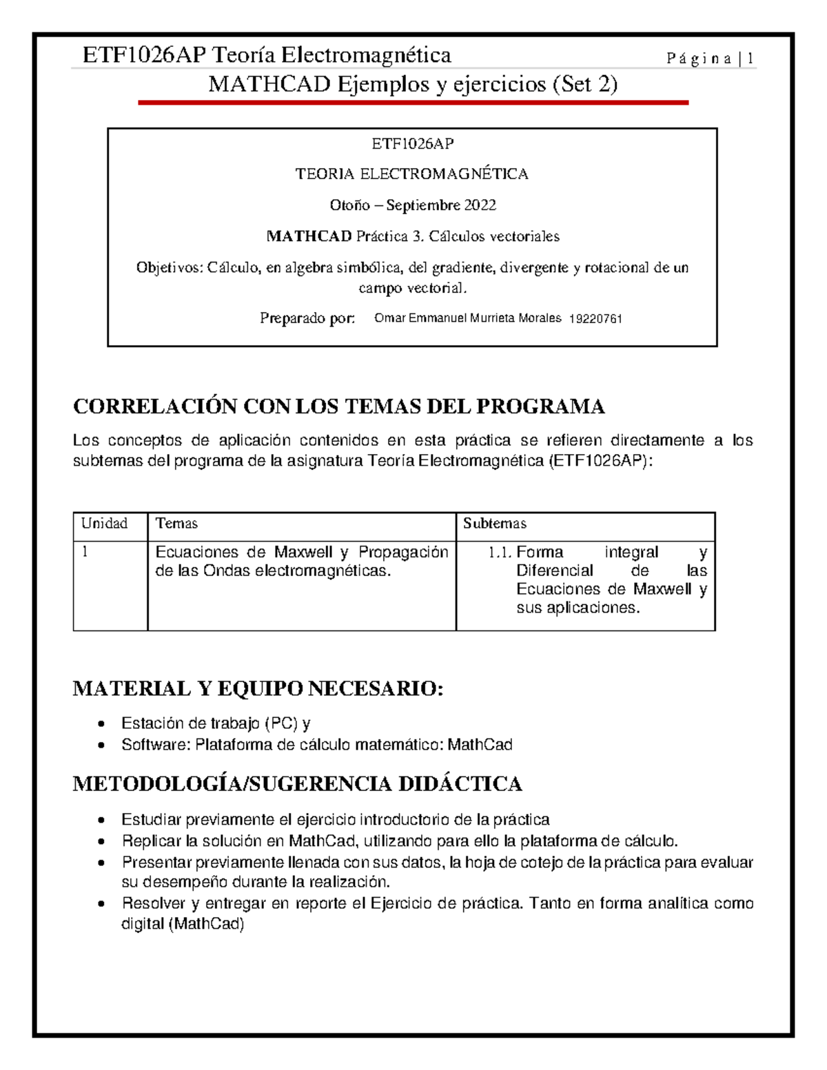 P3 Calculo Vectorial Grad Div y Rot 19220761 - P á g i n a | 1 MATHCAD ...