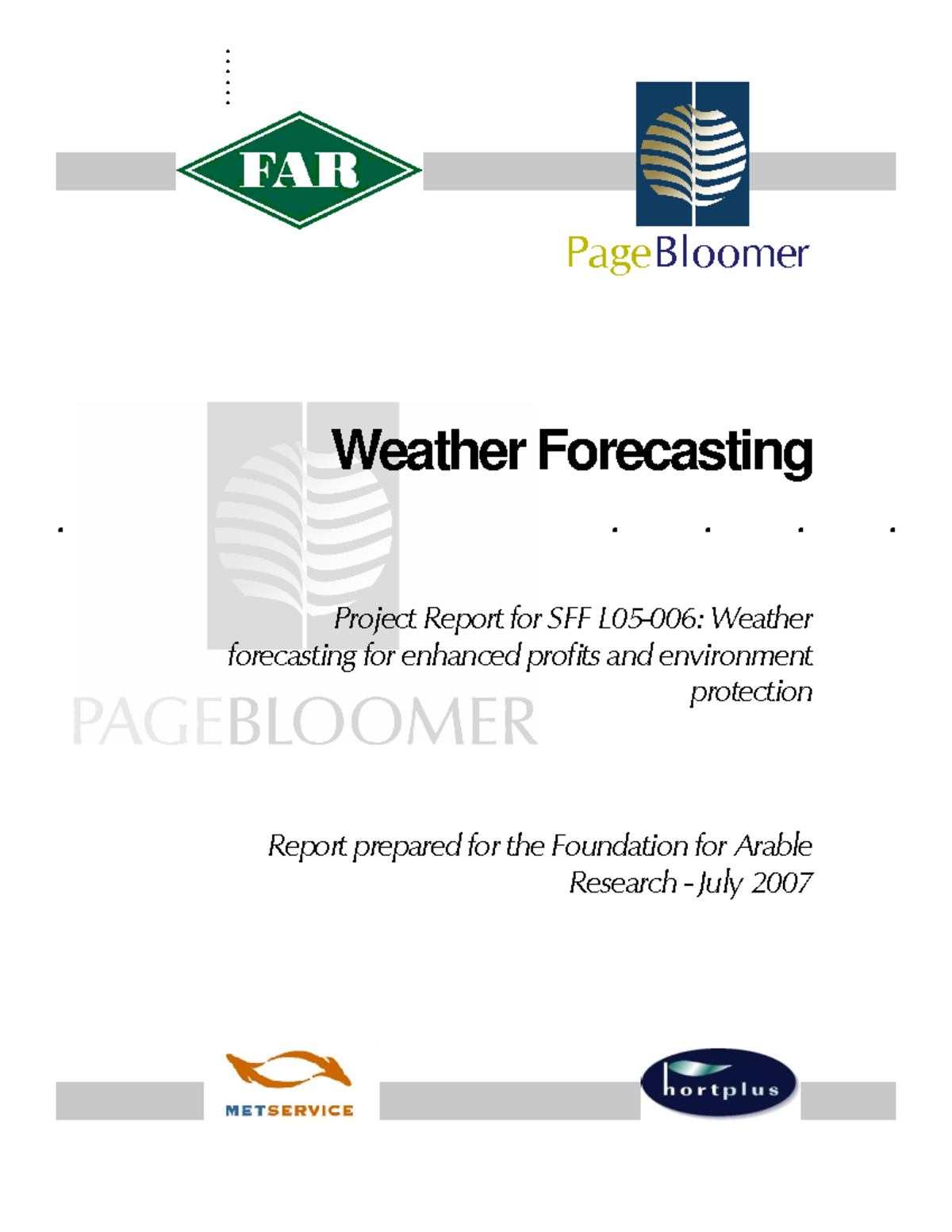 SFF L05 006 Project Report - .......... .......... PageBloomer Weather ...