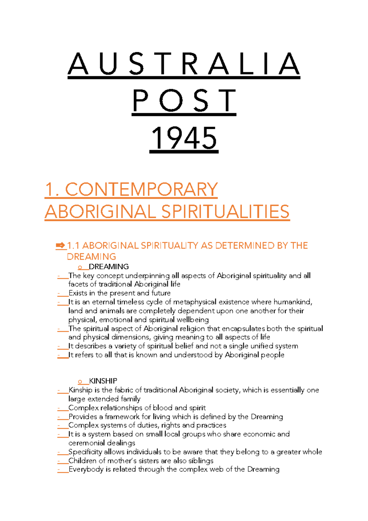 HSC Religion NOTE - SOR HSC NOTES - ARTS2382 - UNSW Sydney - Studocu