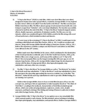 Discussion 2 History of Animation - Si and Am Discussion 2 History of ...