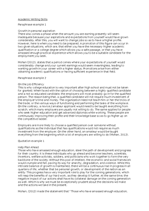 Unit 3: Academic Writing Skills - Paraphrase Example 1 Original Text ...