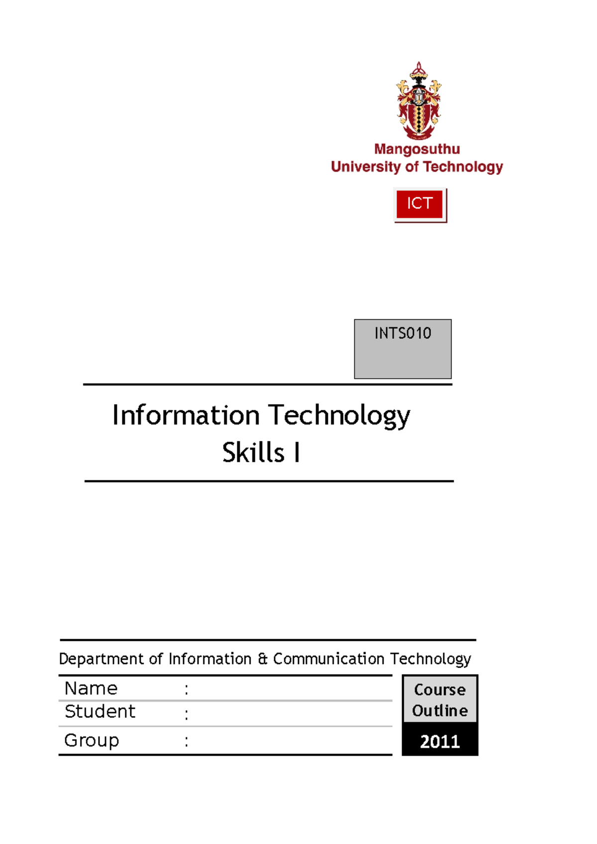 Guide 2011 - 2011 Department of Information & Communication Technology ...