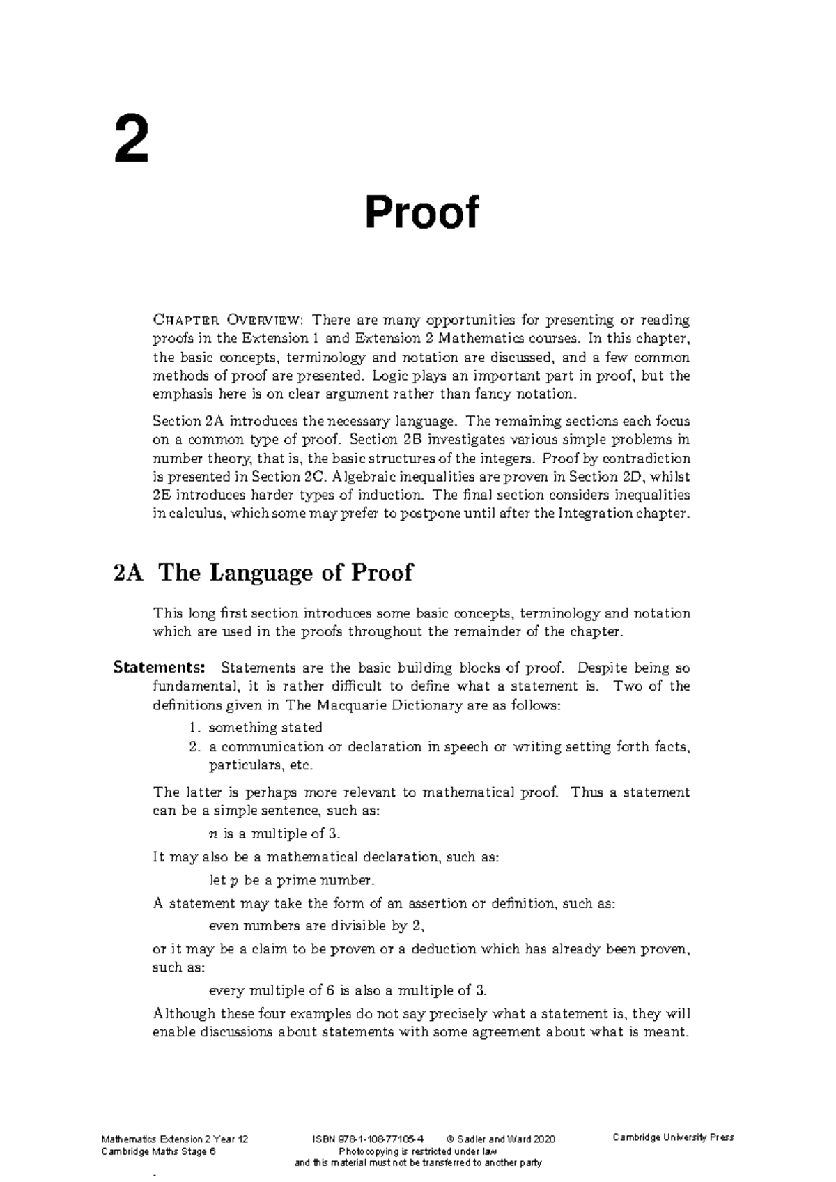 02 Proof - 2 Proof Chapter Overview: There are many opportunities for ...