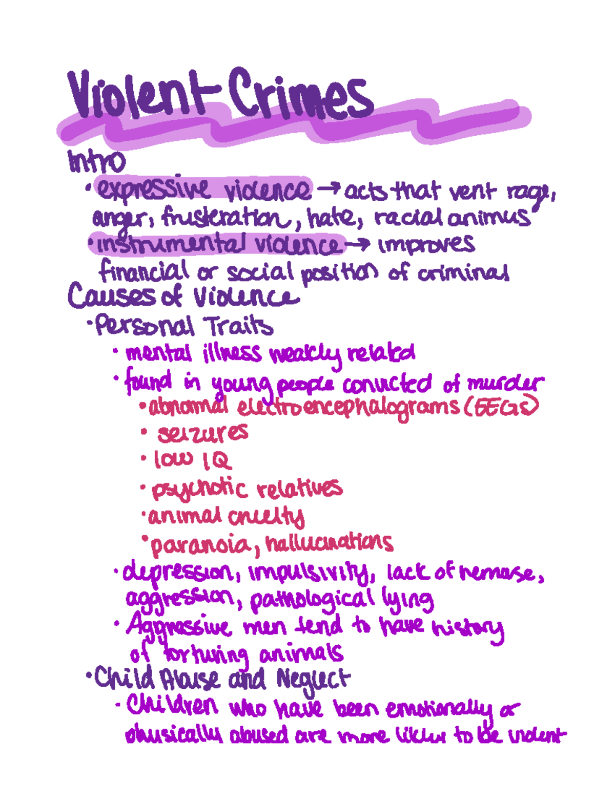 Chapter 10 - Violent Crime - Violent Crimes Intro expressive violence ...