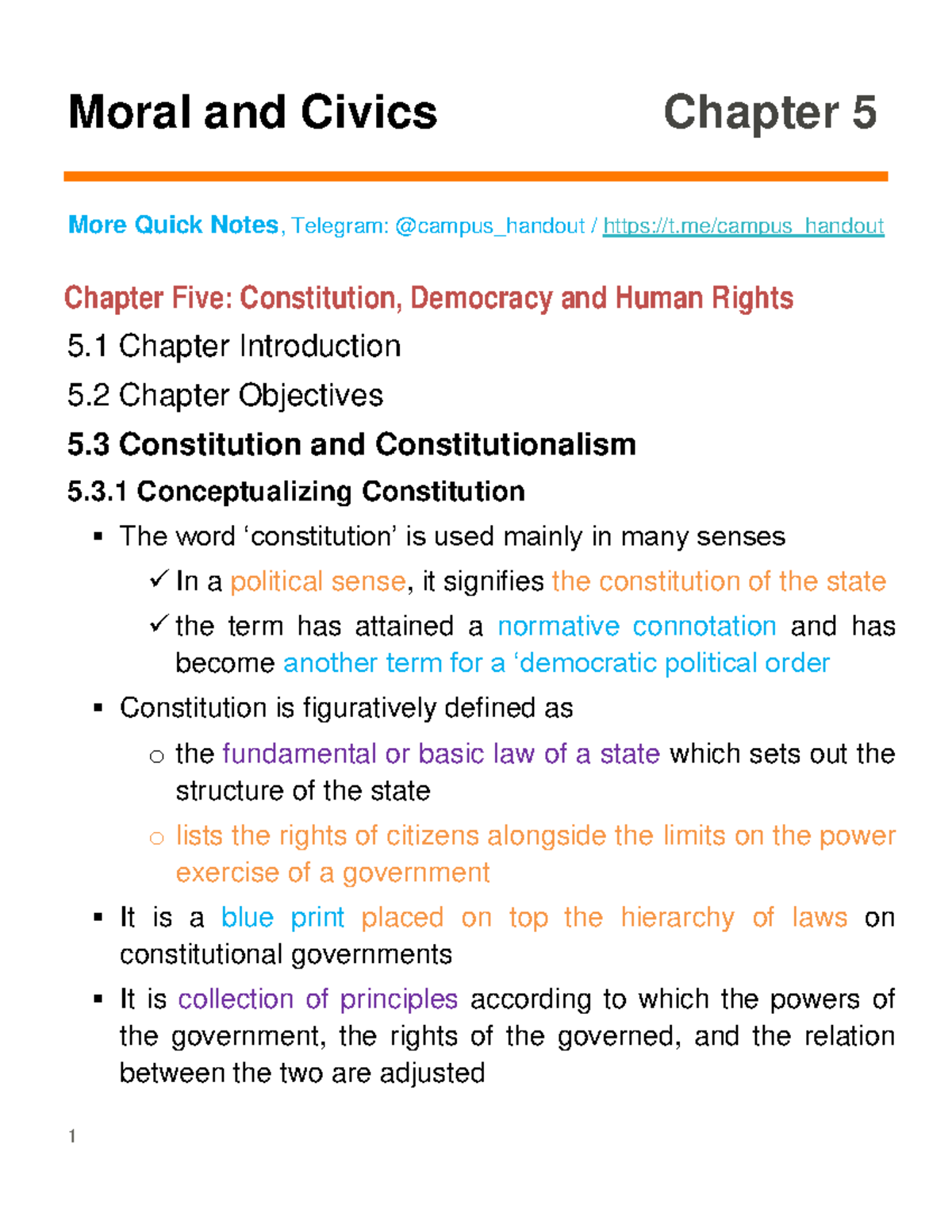 Civic cha 5 - Moral and Civics Chapter 5 More Quick Notes , Telegram ...