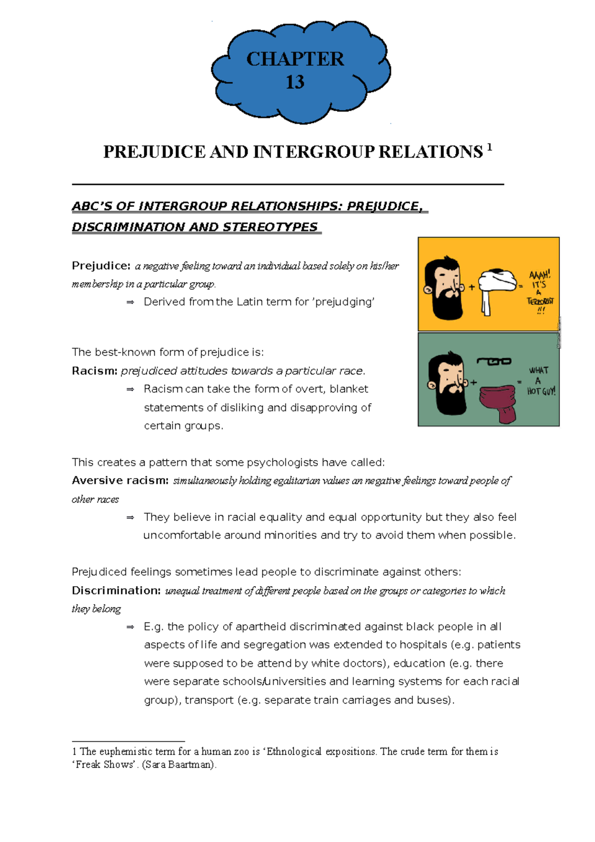 SLK 220 - Chapter 13 - Summary Psychology 220 - PREJUDICE AND ...