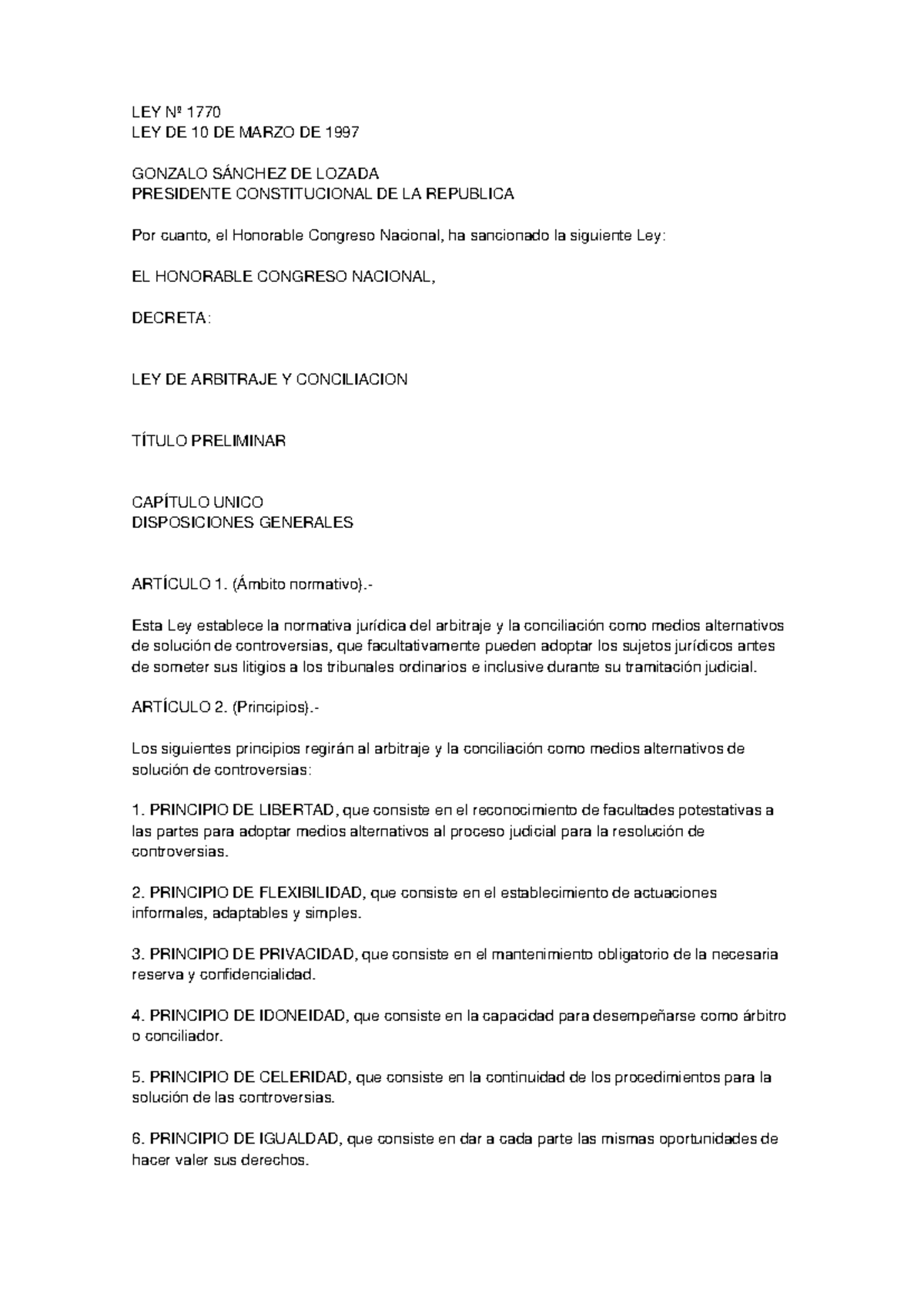 LEY N 1770 - apuntes - LEY Nº 1770 LEY DE 10 DE MARZO DE 1997 GONZALO ...