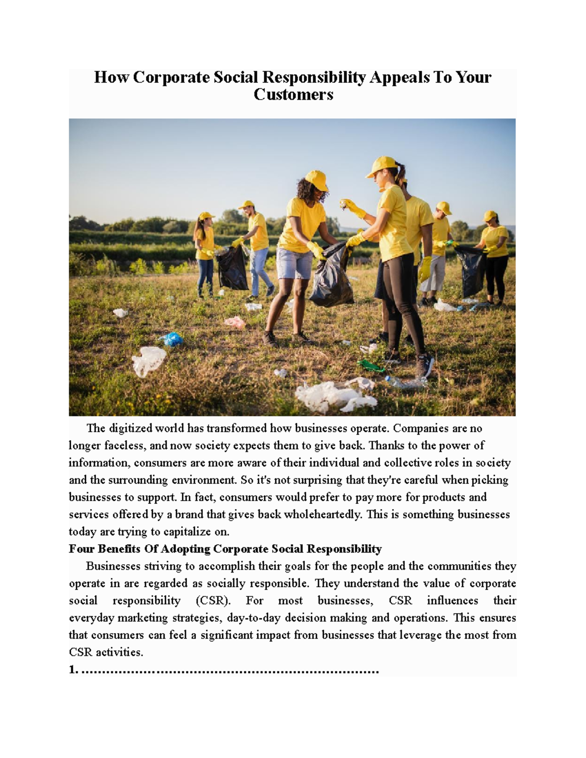 Reading on class issue 7 - How Corporate Social Responsibility Appeals ...