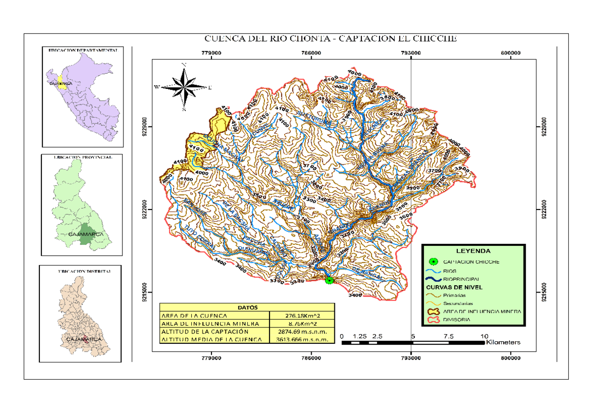 MAPA Cuenca hidrografica- Captacion Chicche - Hidrologia - Studocu