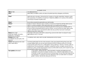 Annotation Guide - Modern Love Letter - Annotation Guide Title of Text ...