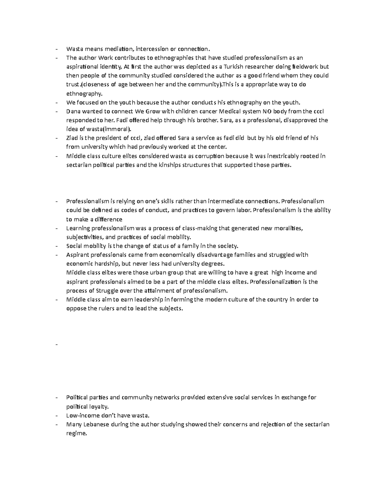 Soan 203 project notes - my presentation - Wasta means mediation ...