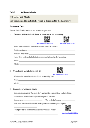 Acids and alkalis 9-5- Chemistry Practical Procedure of Acids and ...
